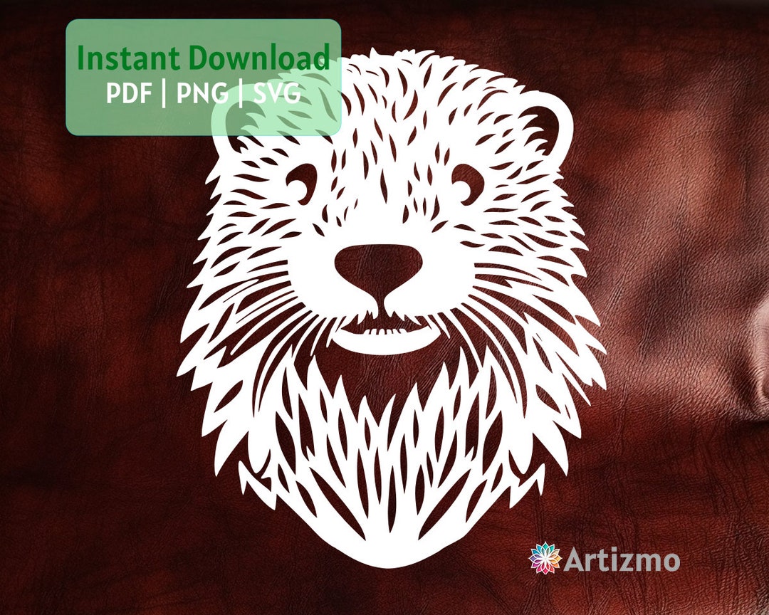 Otter Template | Kids Paper Cut | PDF and PNG for Hand Cutting | SVG ...
