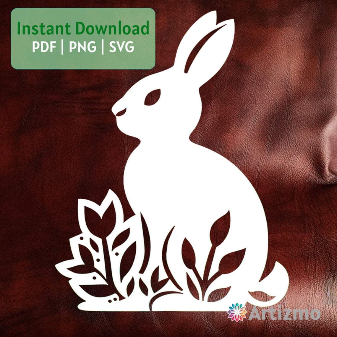 Easter Bunny Template | PDF and PNG for Hand Cutting | SVG for Machine ...