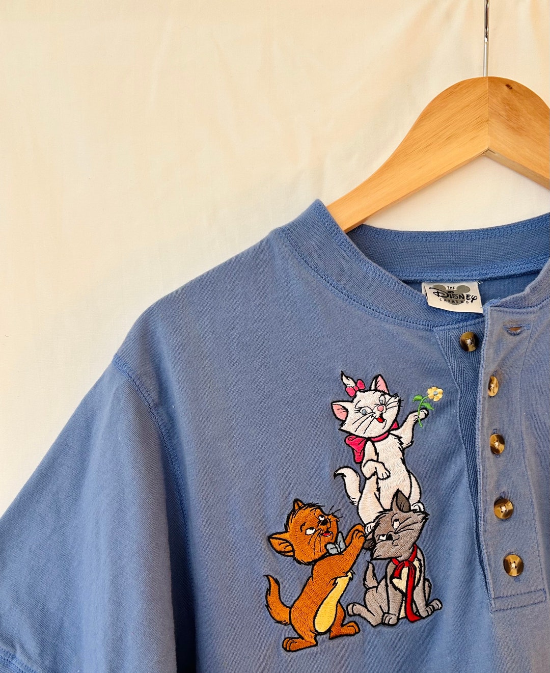 Vintage Disney Aristocats Henley - Etsy