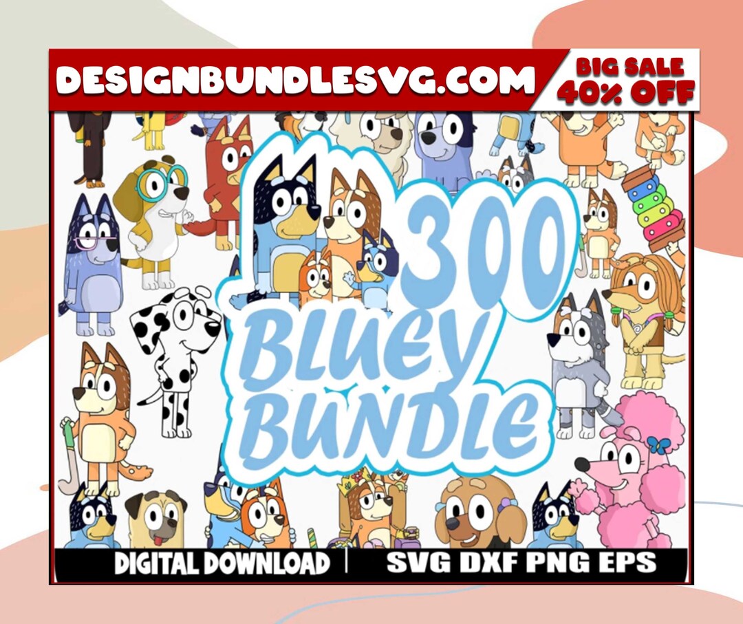 300 New Mega Bluey SVG Bundle Bluey Cut Files for Cricut - Etsy Norway