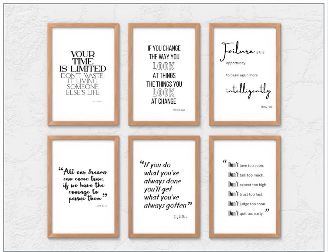 Printable Motivational Canva Set of 6 PDF (digital Download) - Etsy