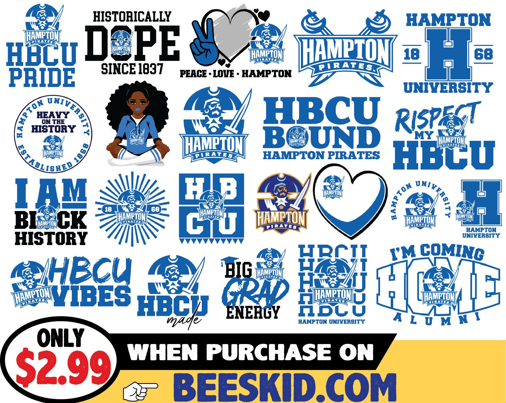 The Hampton University Svg Hbcu Svg Collections Hbcu Svg - Etsy