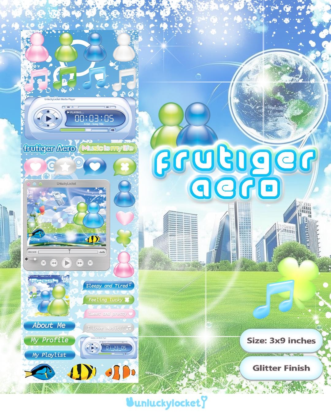Frutiger Aero - Sticker Sheet | Aero Gleam | Frutiger Aero Deco | Kpop ...