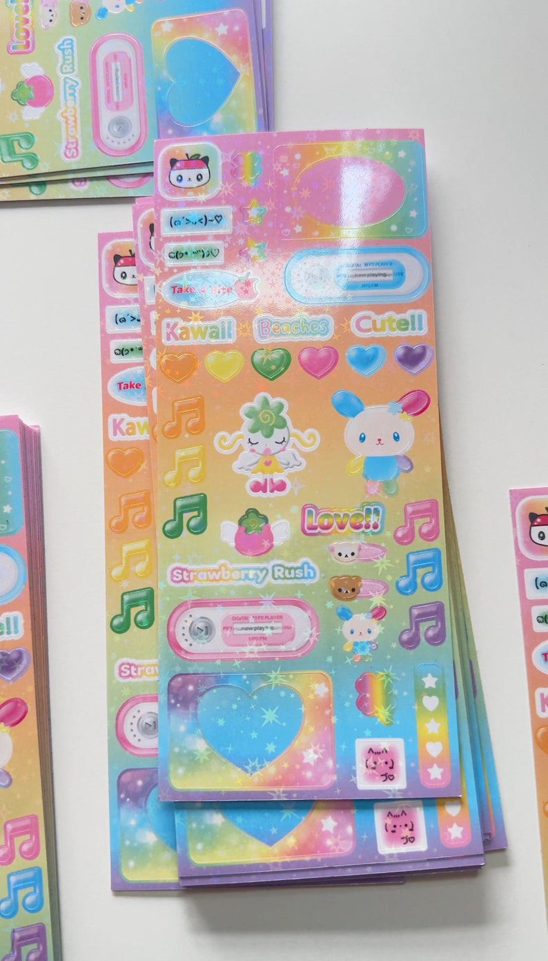 Rainbow Paradise Sticker Sheet | Kpop Sticker | Kpop Deco | Kpop ...