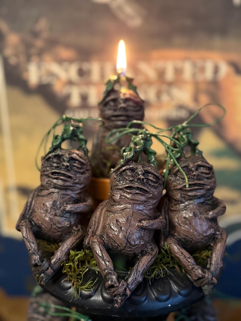 Mandrake Root Candle Decor Fantasy Home Accent Handmade Beeswax Candle ...