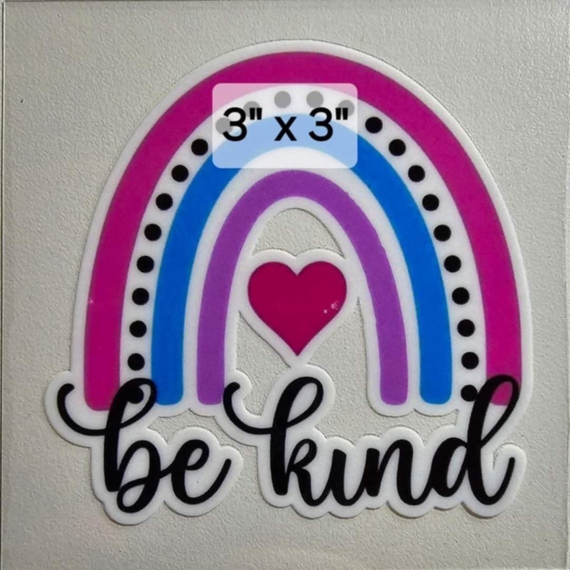Be Kind UV Rainbow Sticker - Etsy