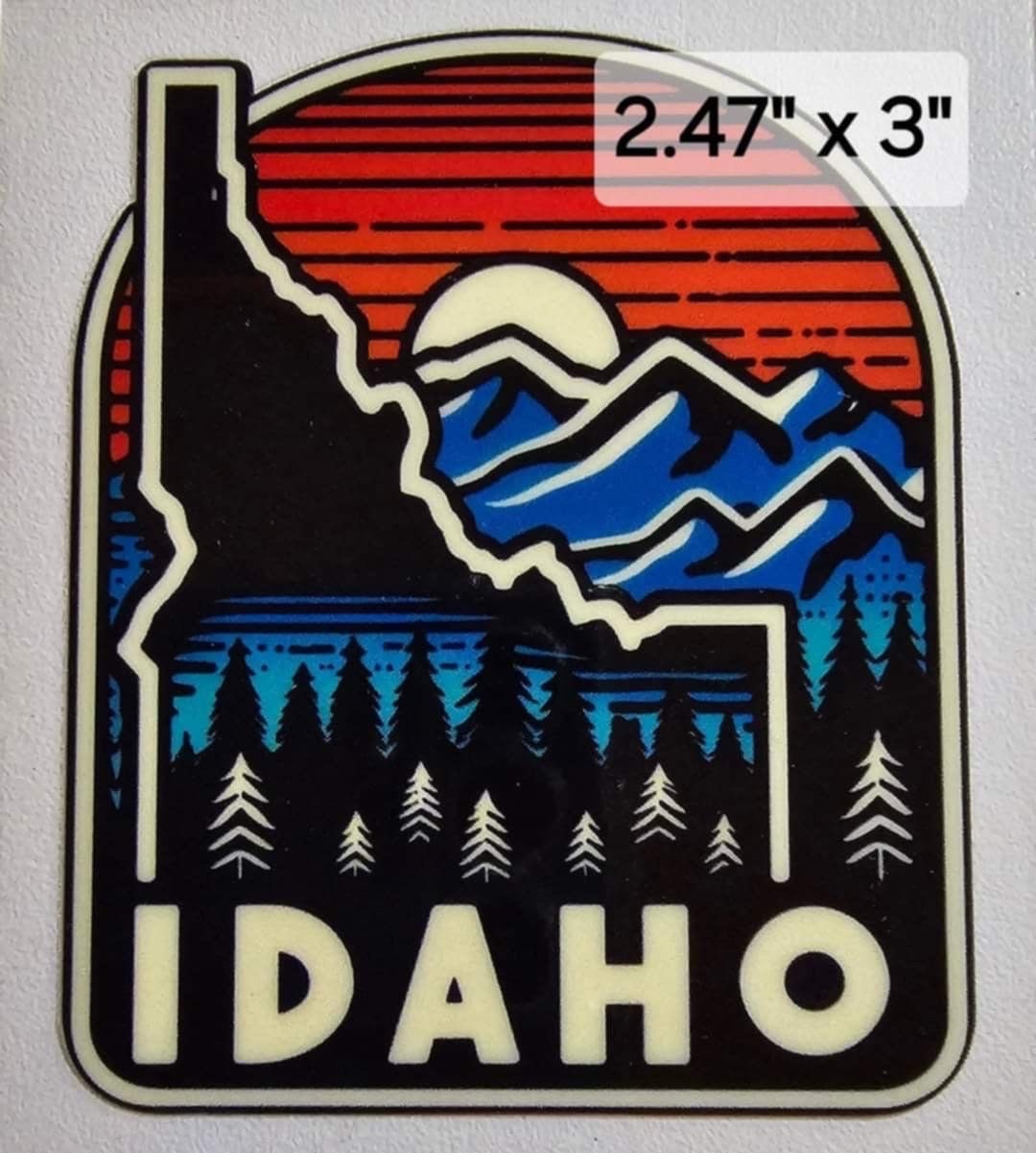 Idaho UV Mountain Sticker - Etsy