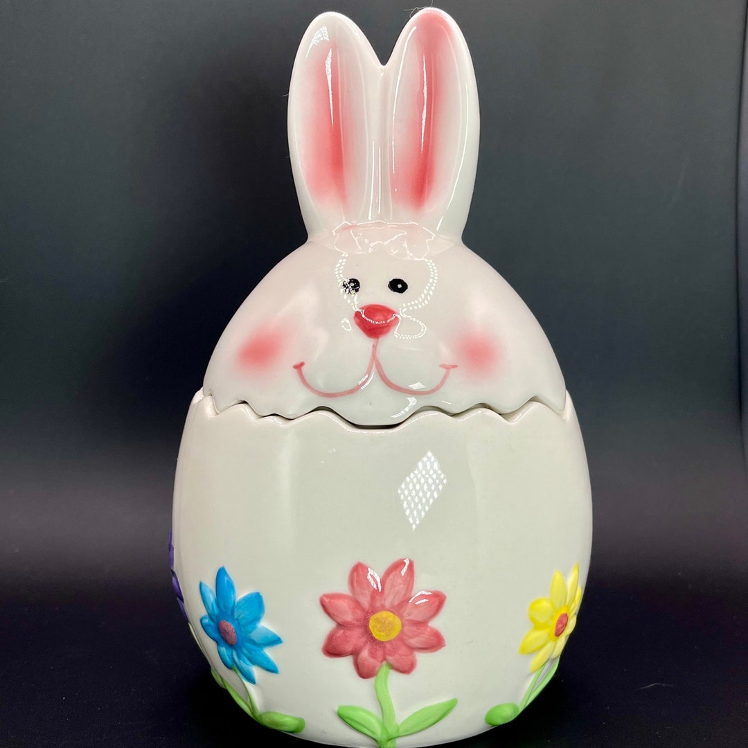 Easter Bunny Decorative Bowl With Lid - Etsy