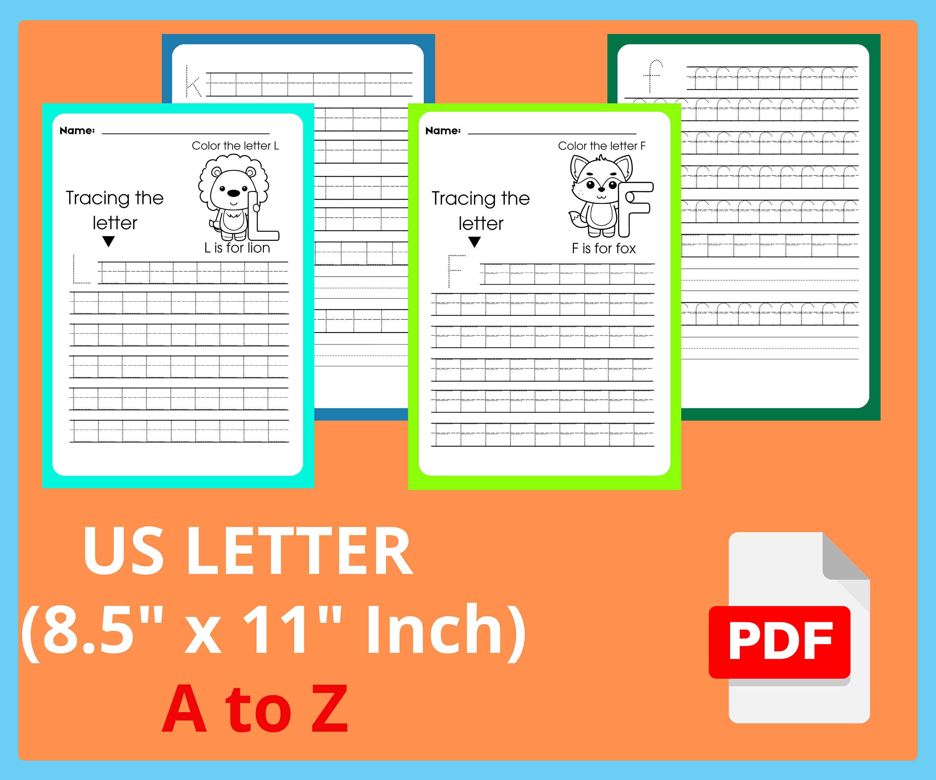Alphabet Handwriting | ABC Phonics Tracing Cards | Writing Letters ...