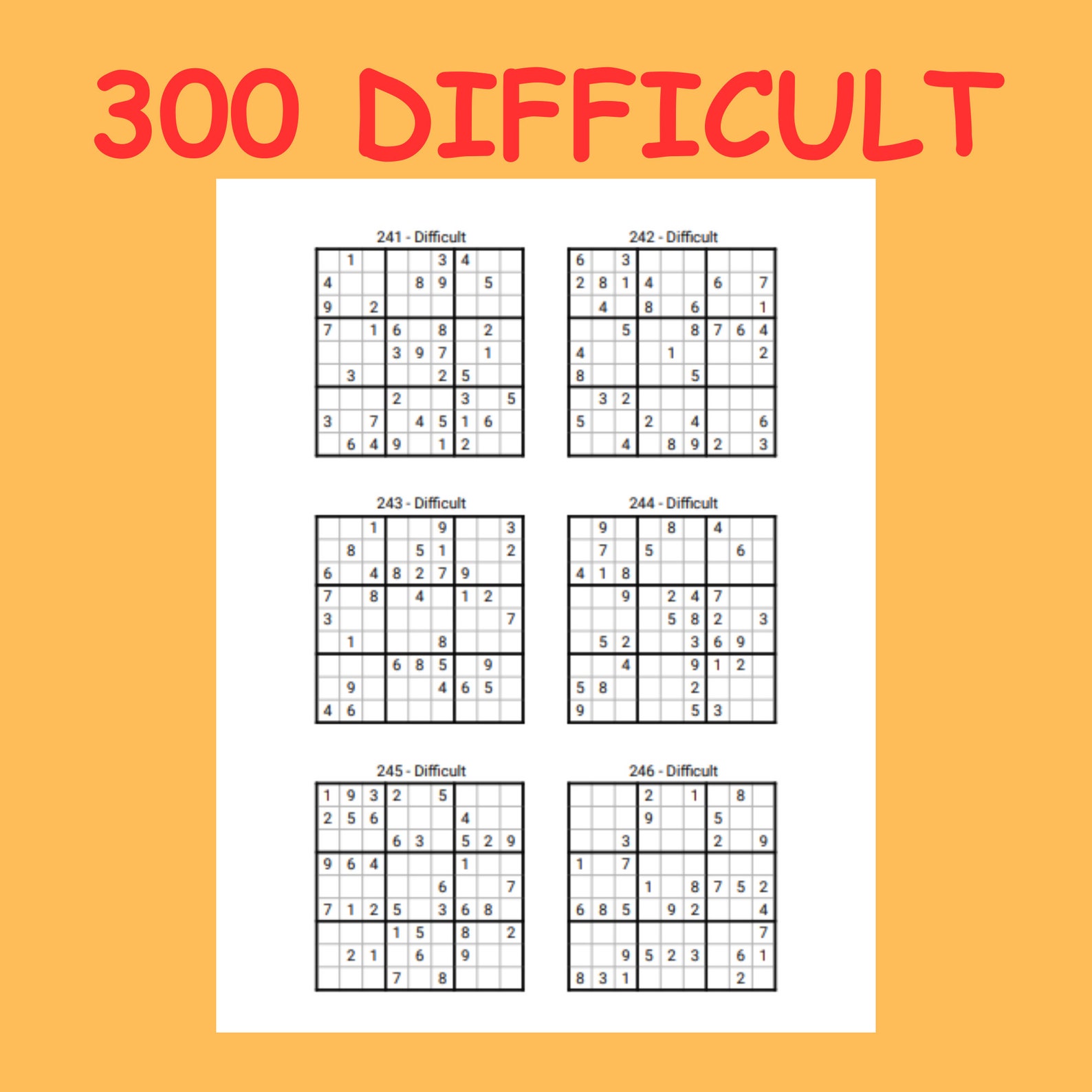 Sudoku - 1000 Puzzles for Adults - | 1000 Printable Sudoku Puzzles ...