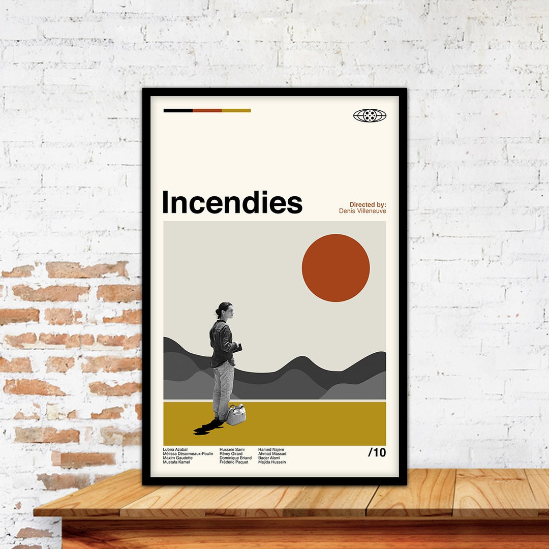 Incendies Poster High Quality Print Retro Modern Poster - Etsy