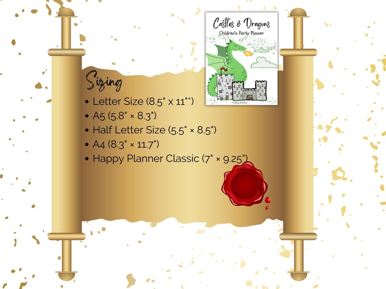 Printable Children's Castles & Dragons Party Planner - Etsy