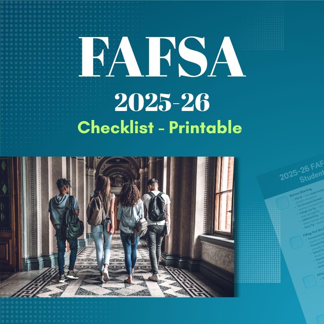 FAFSA 2025-26 Checklist Printable College Financial Aid Guide Student ...