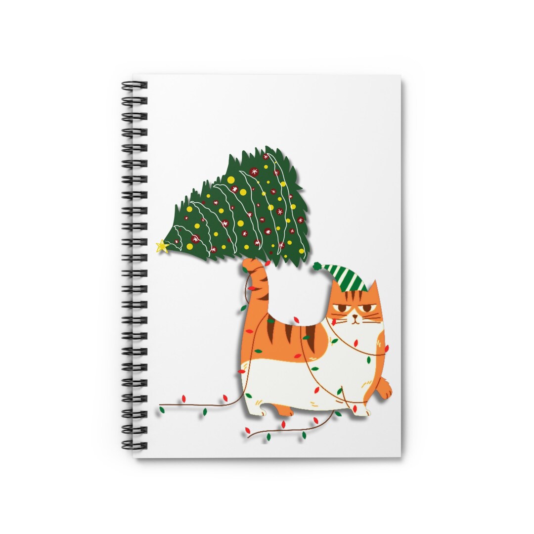 Christmas Grumpy Cat Spiral Notebook Christmas Journal Holiday Gift ...