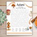 Autumn Word Search Puzzle | Autumn Games | Autumn Word Puzzle - Etsy