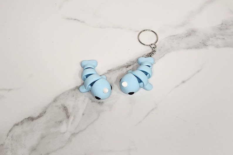 Baby Narwhal Keychain OR Baby Narwhal Toy | Flexi Fidget Articulated ...