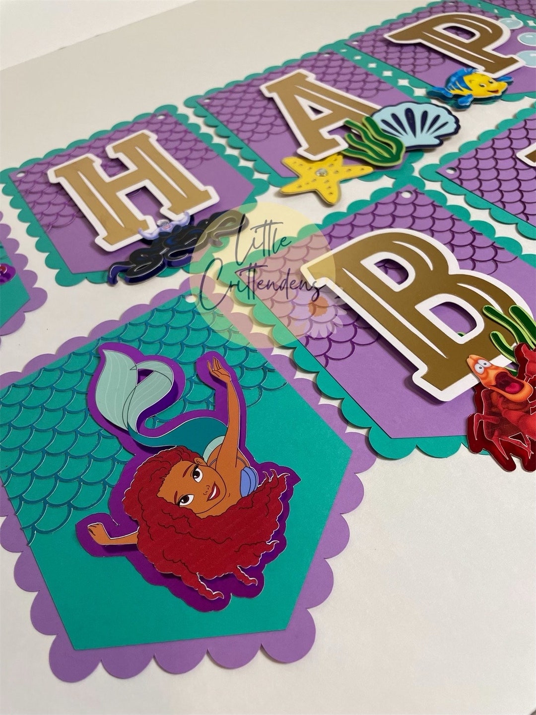 Little Mermaid Banner African American Ariel Mermaid Birthday - Etsy