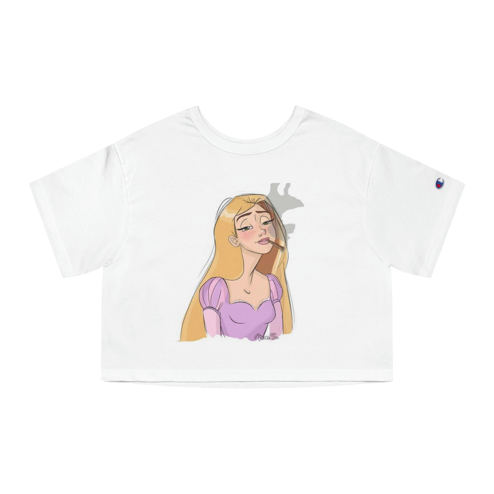 Rapunzel Smokes Weed. Champion Women's Heritage Cropped - Etsy