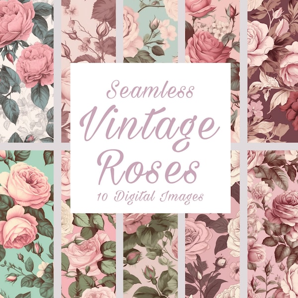 Vintage Rose Paper - Etsy