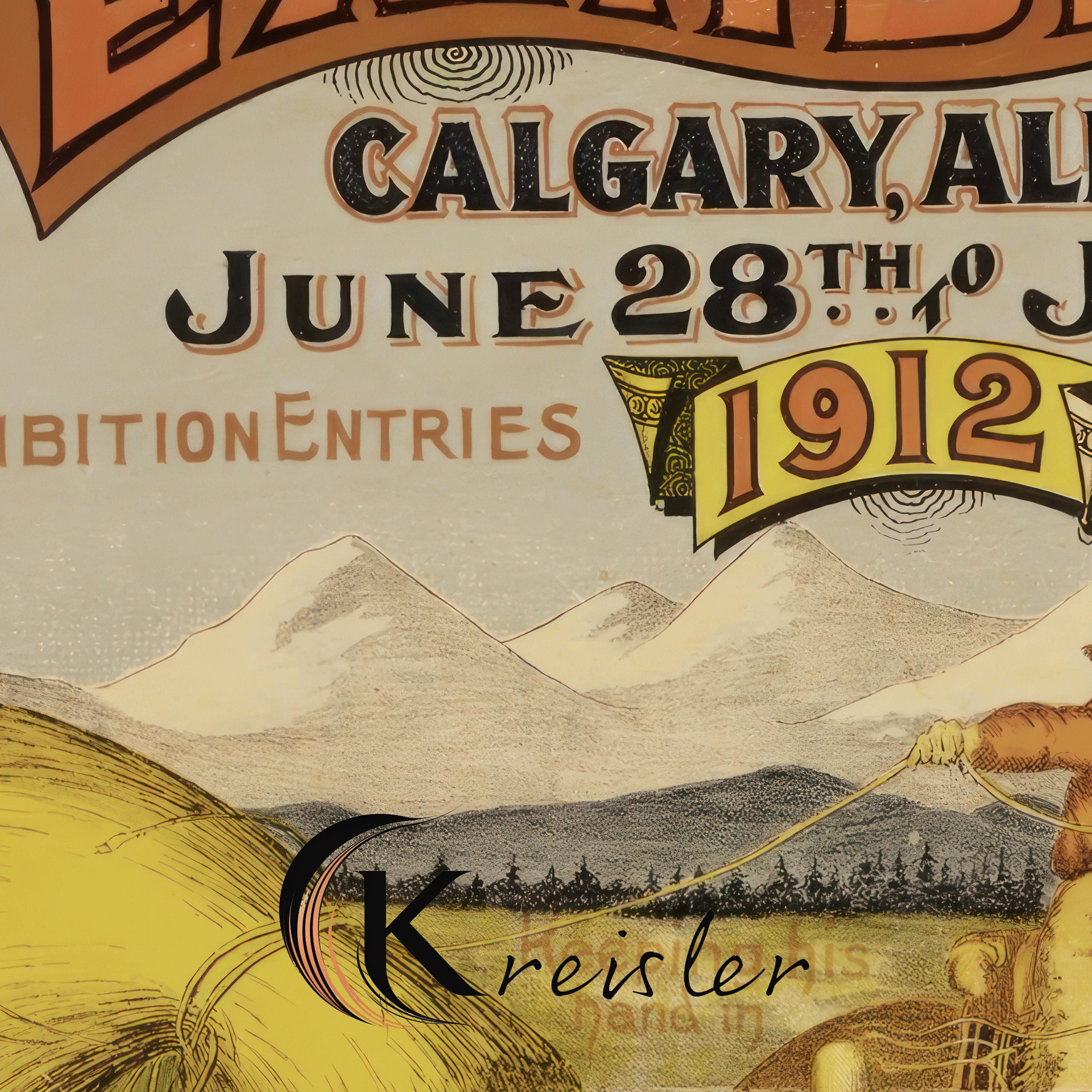 Rodeo Print Western Exhibition Poster Stampede Calgary - Etsy