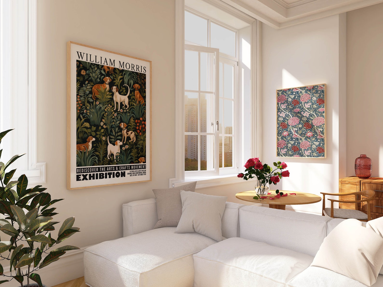 William Morris Dog Print: Arts & Crafts Style Animal Poster - Etsy