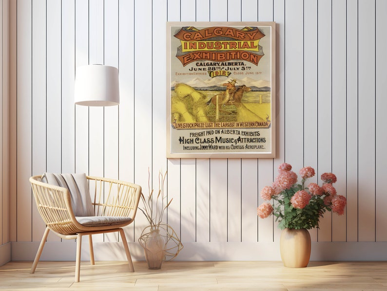 Rodeo Print Western Exhibition Poster Stampede Calgary - Etsy