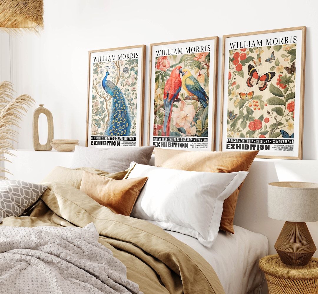 William Morris Animal Prints Set of 3 Exhibition Posters Flower Wall ...
