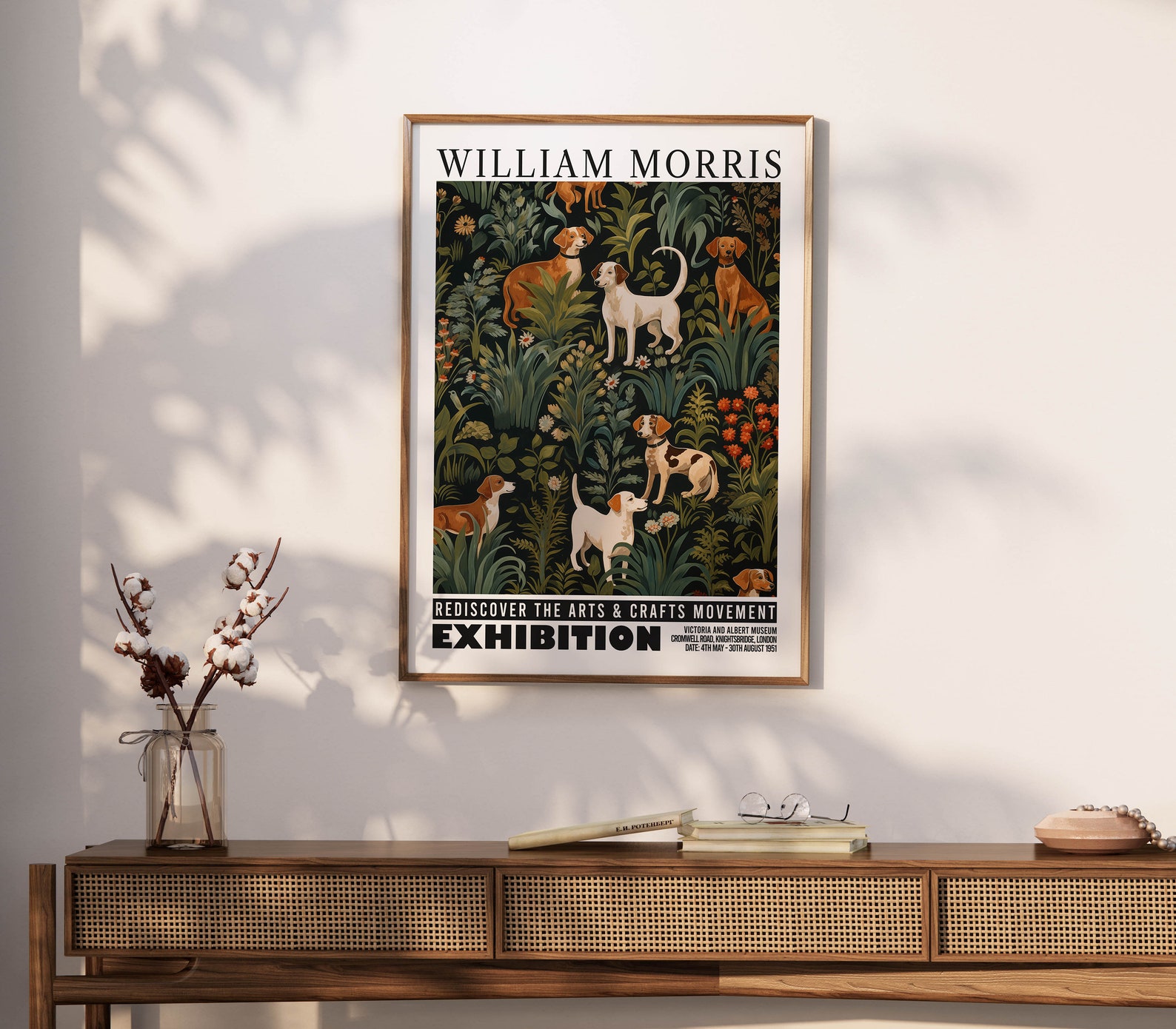 William Morris Dog Print: Arts & Crafts Style Animal Poster - Etsy