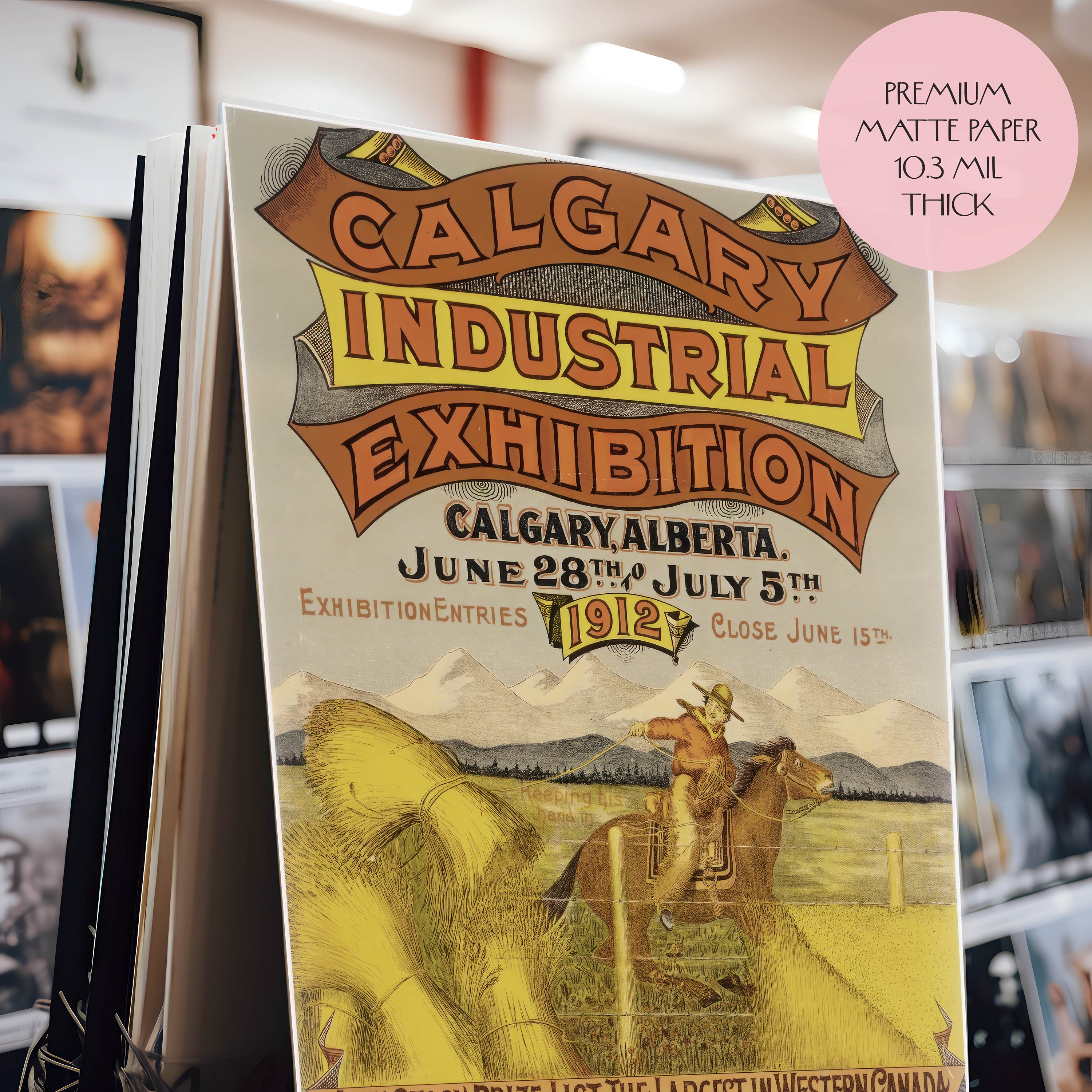 Rodeo Print Western Exhibition Poster Stampede Calgary - Etsy