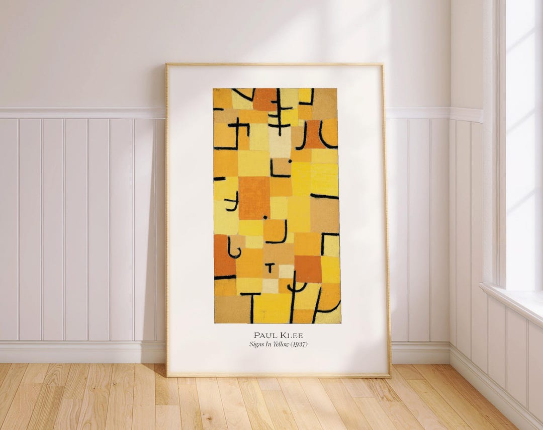 Paul Klee Signs in Yellow Poster, Bauhaus Abstract Wall Art, Geometric ...