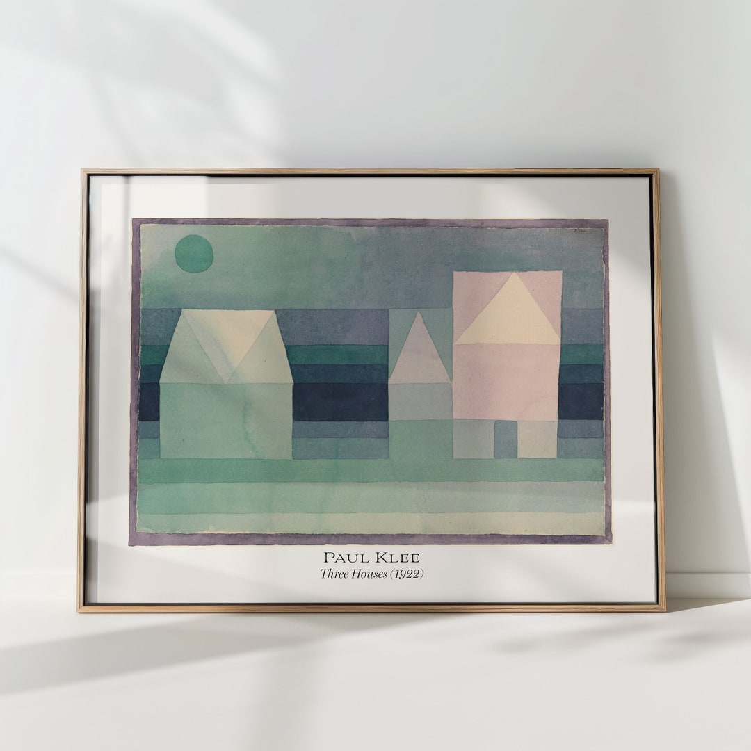 Paul Klee Bauhaus Print: Abstract Geometric Art, Three Houses 1922 - Etsy