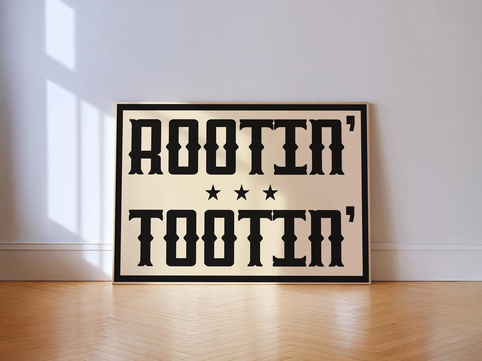 Rootin' Tootin' Western Art Print, Custom Color - Etsy