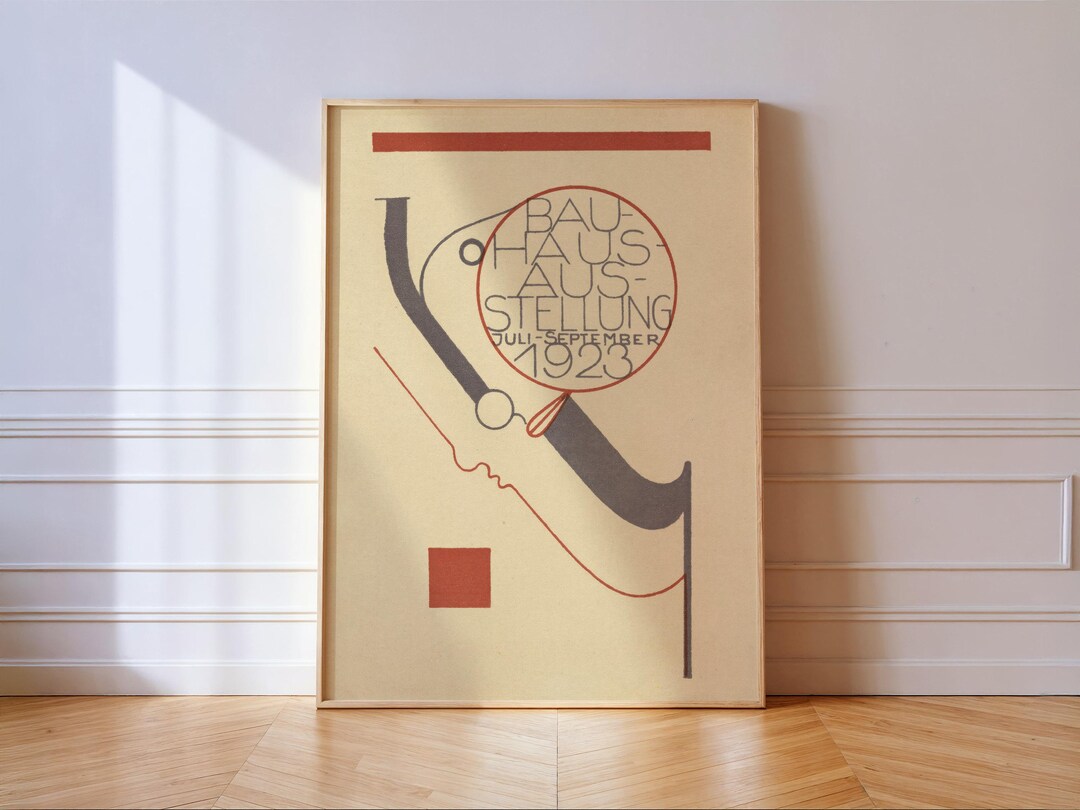 Bauhaus Oskar Schlemmer Abstract Art Print - 1923 Exhibition Poster ...