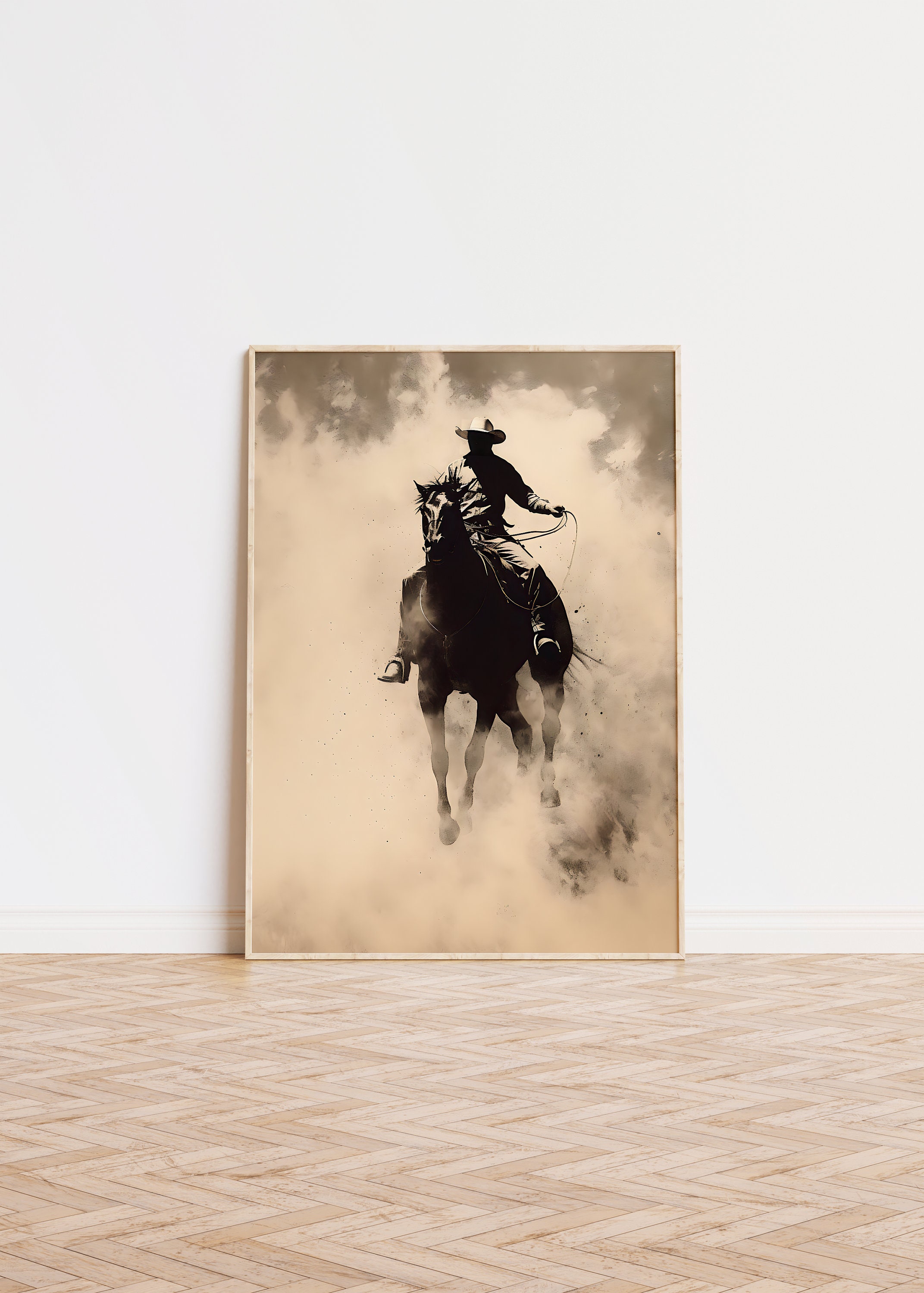 Rodeo Posters Set of 3 Bucking Bronco Wall Art Vintage Western - Etsy