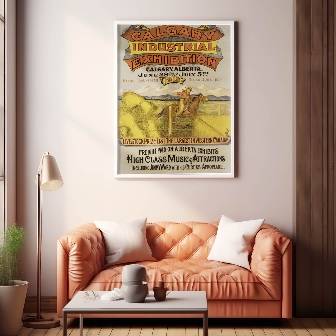 Rodeo Print Western Exhibition Poster Stampede Calgary - Etsy