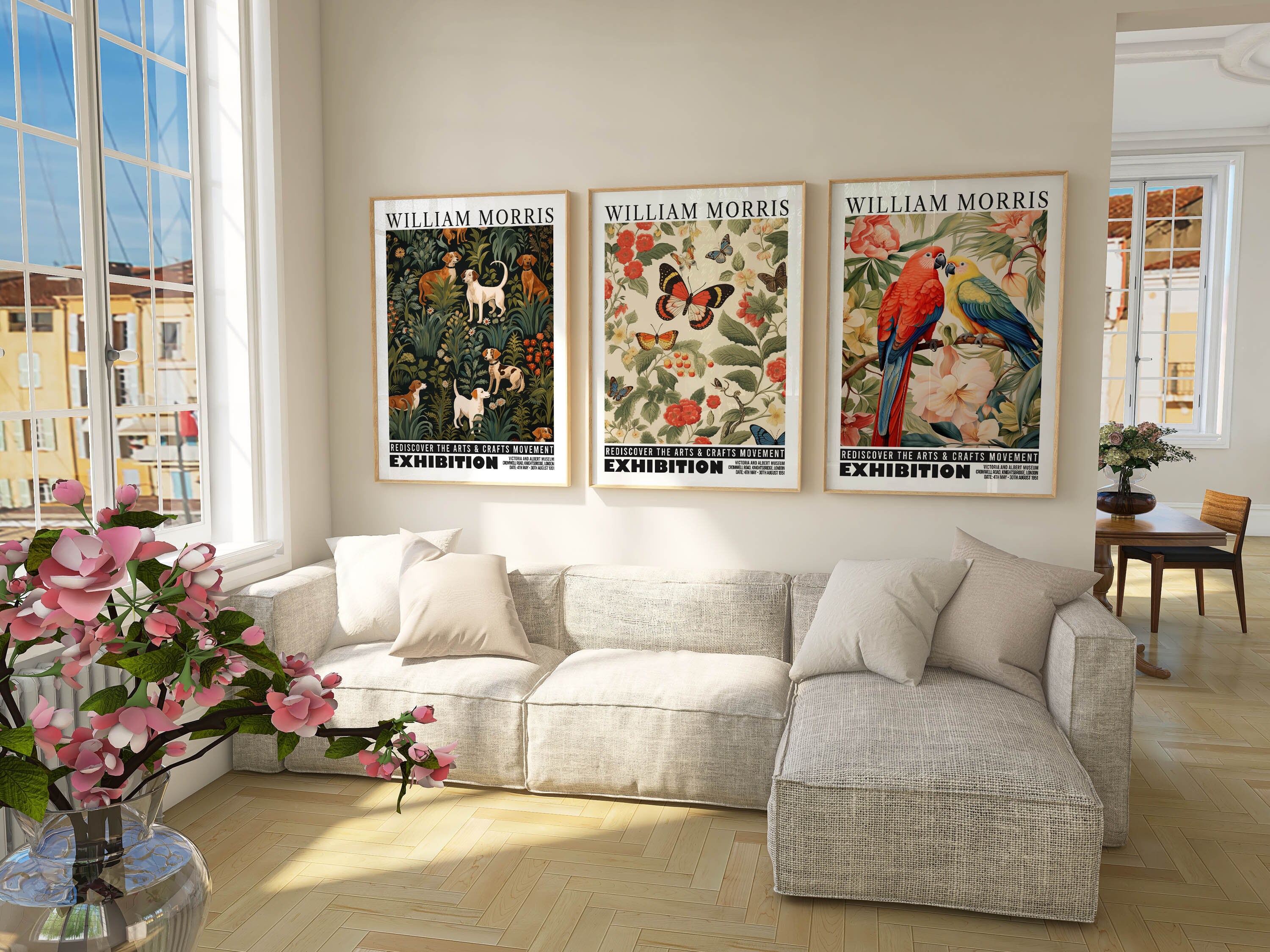 William Morris Dog Print: Arts & Crafts Style Animal Poster - Etsy