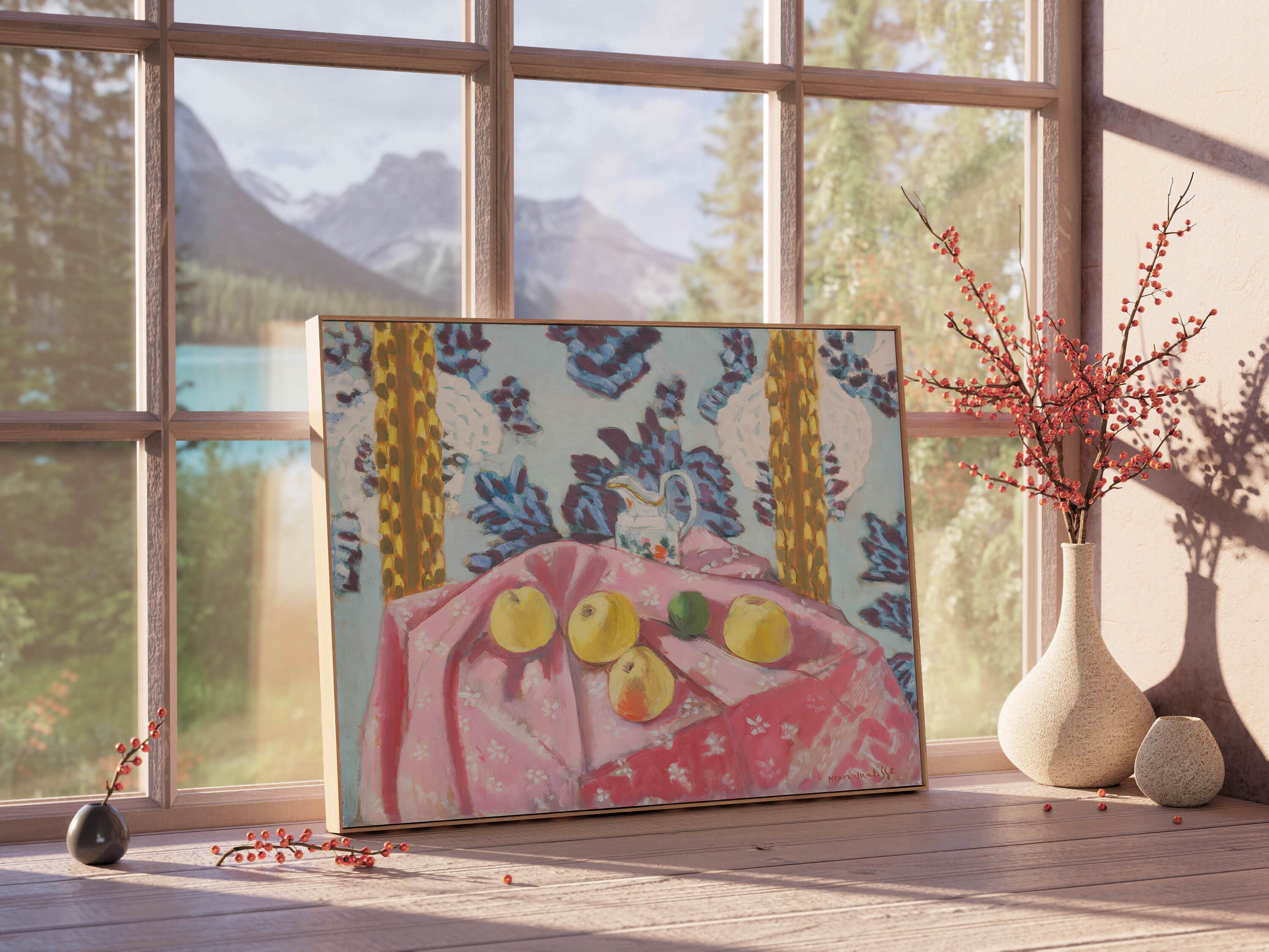 Henri Matisse Apples on a Pink Table Cloth Kitchen Print Original ...