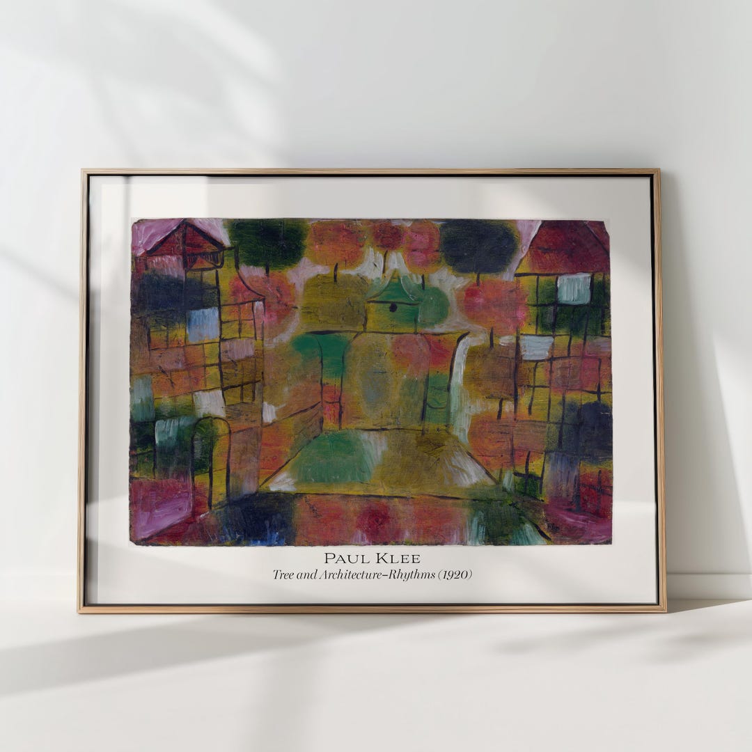 Paul Klee Bauhaus Print, Tree and Architecture 1920 Poster, Abstract ...