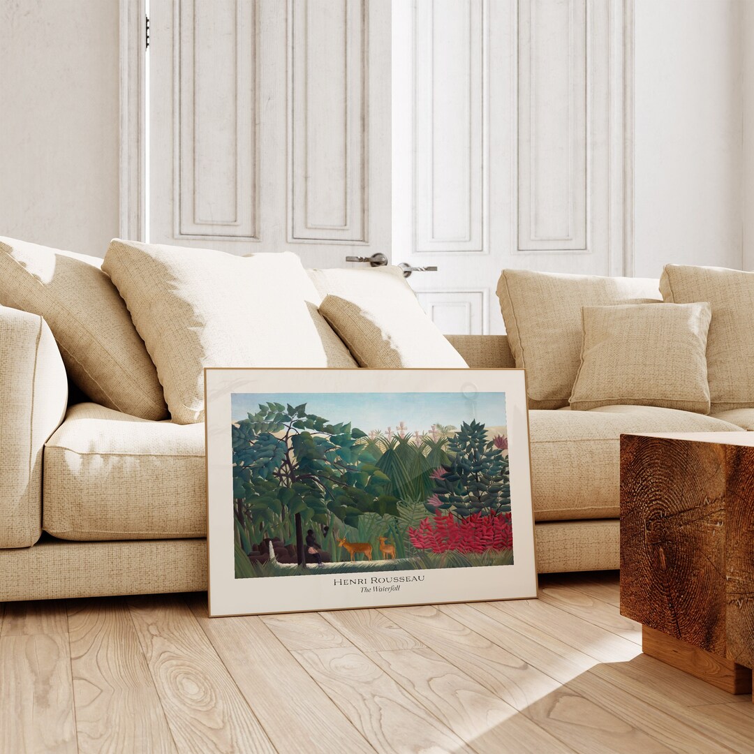 Henri Rousseau Art Print, the Waterfall, Tropical Jungle Poster PRINTED ...