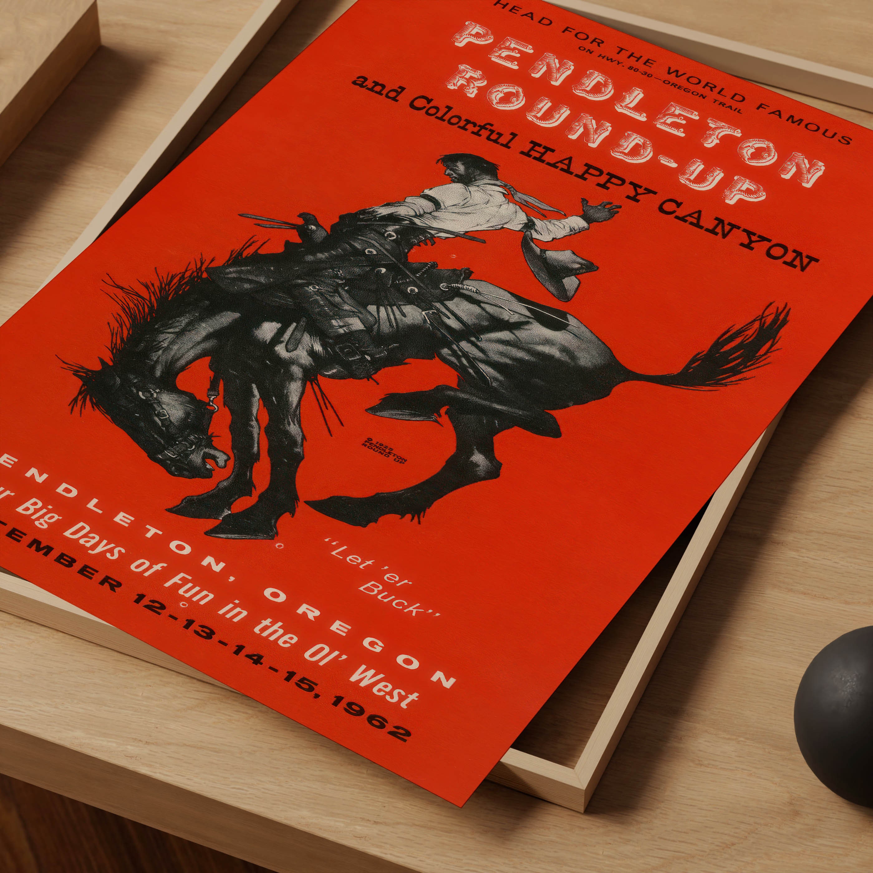 Pendleton Rodeo Print Western Poster Original 1962 - Etsy