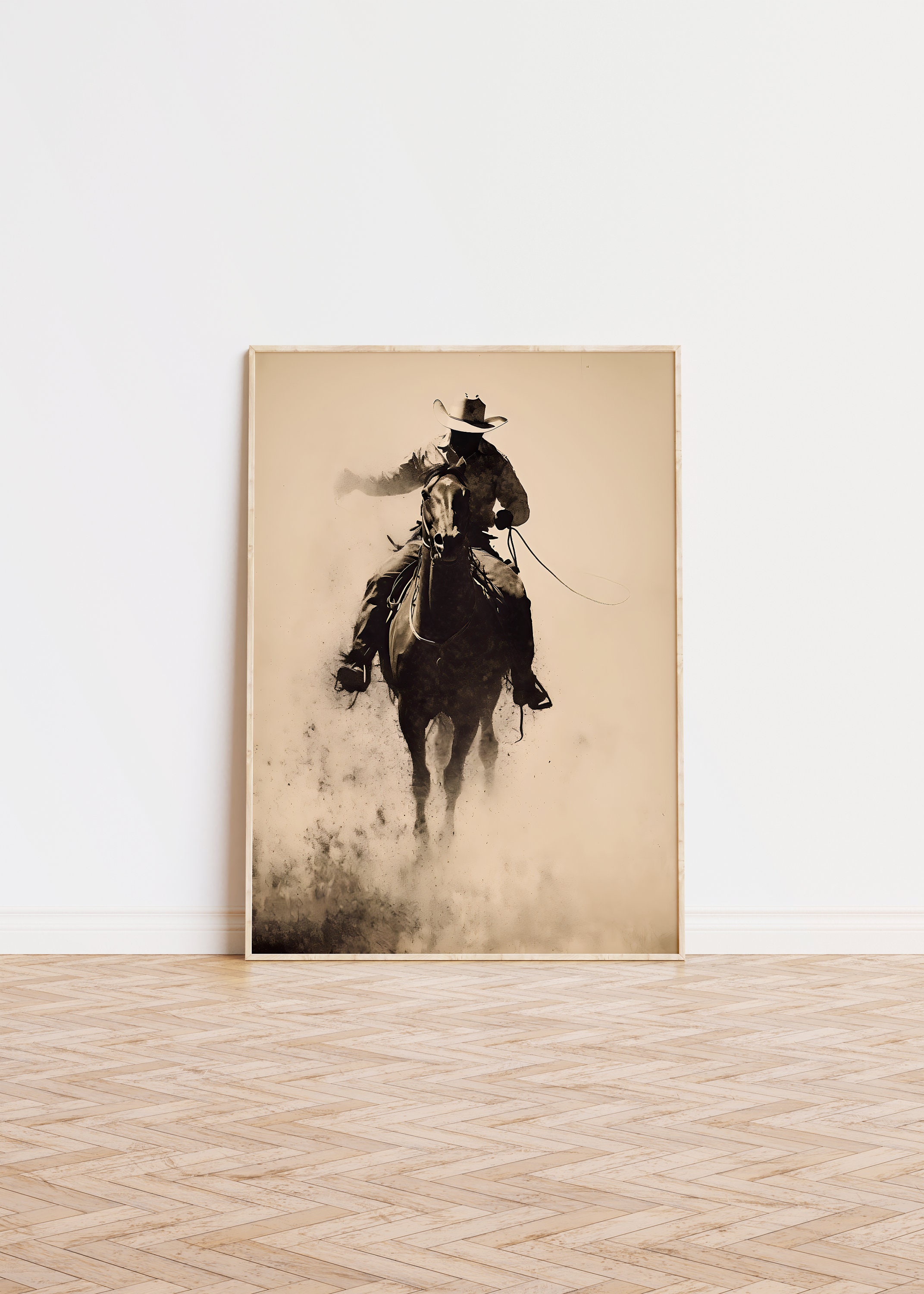Rodeo Posters Set of 3 Bucking Bronco Wall Art Vintage Western - Etsy