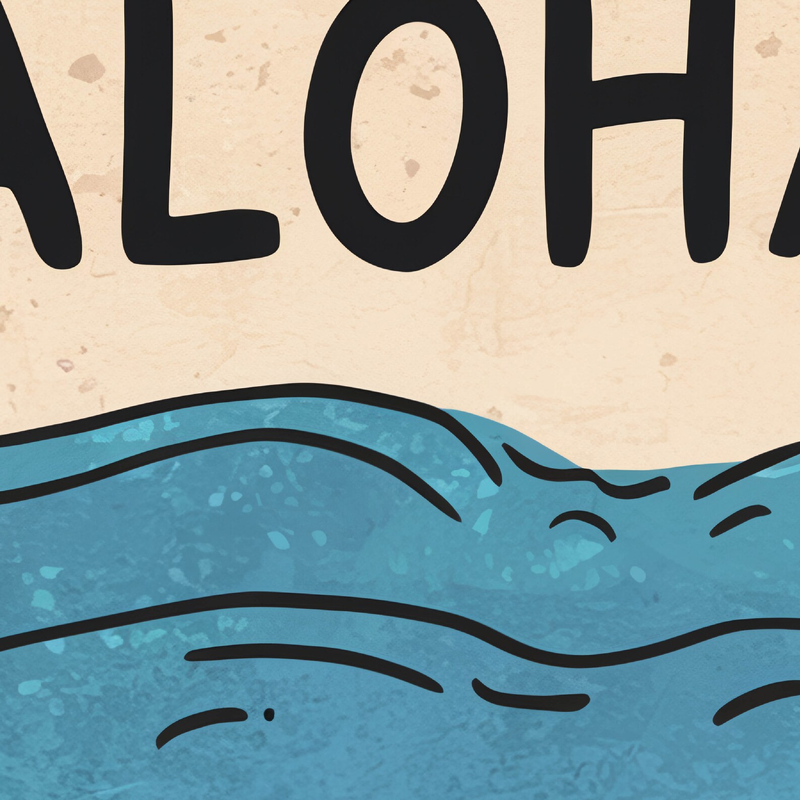Aloha Beach Wall Art Hawaiian Home Decor Tropical Sun Waves Print Gift ...