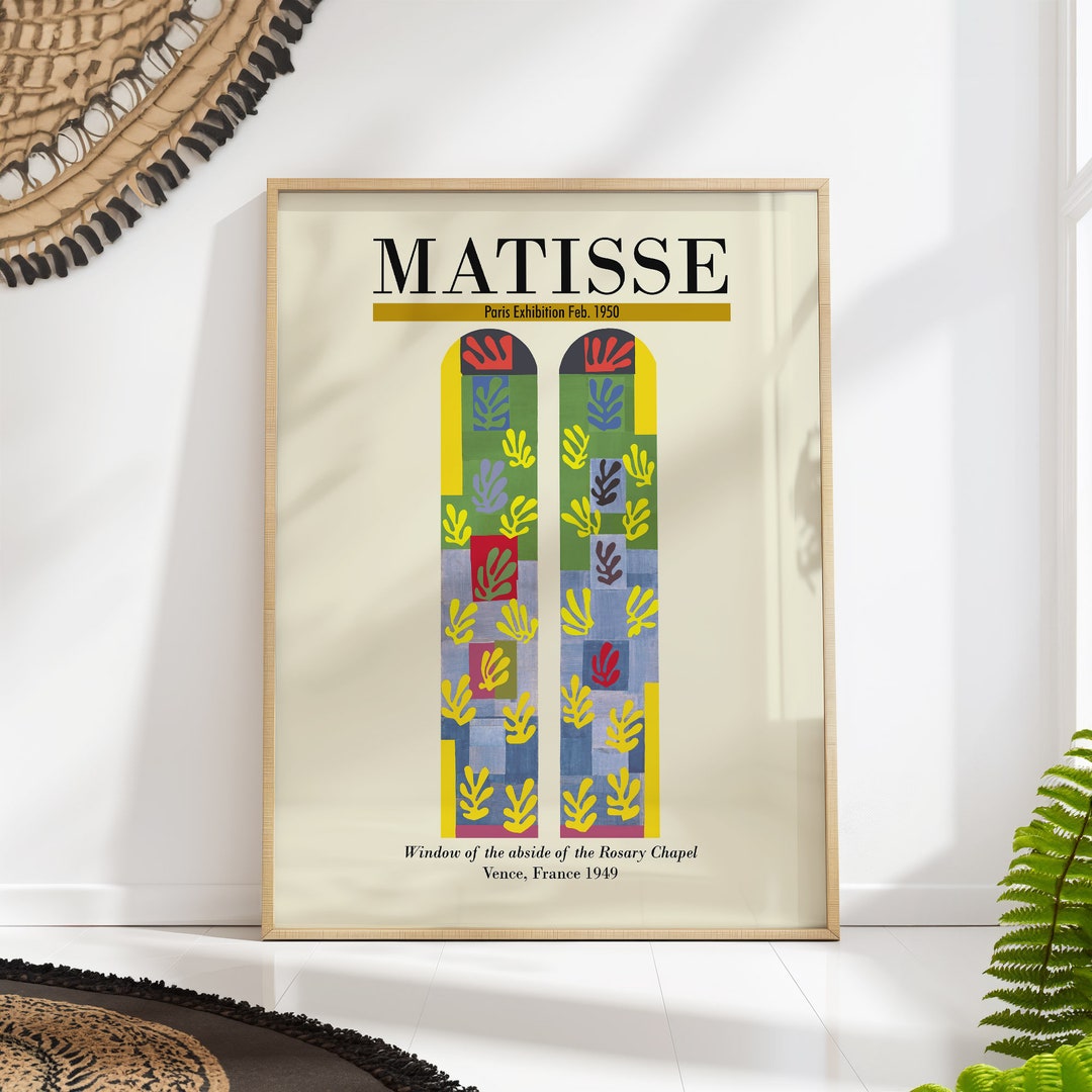 Matisse Poster Rosary Chapel 1949 Mid Century Modern Wall Art ...