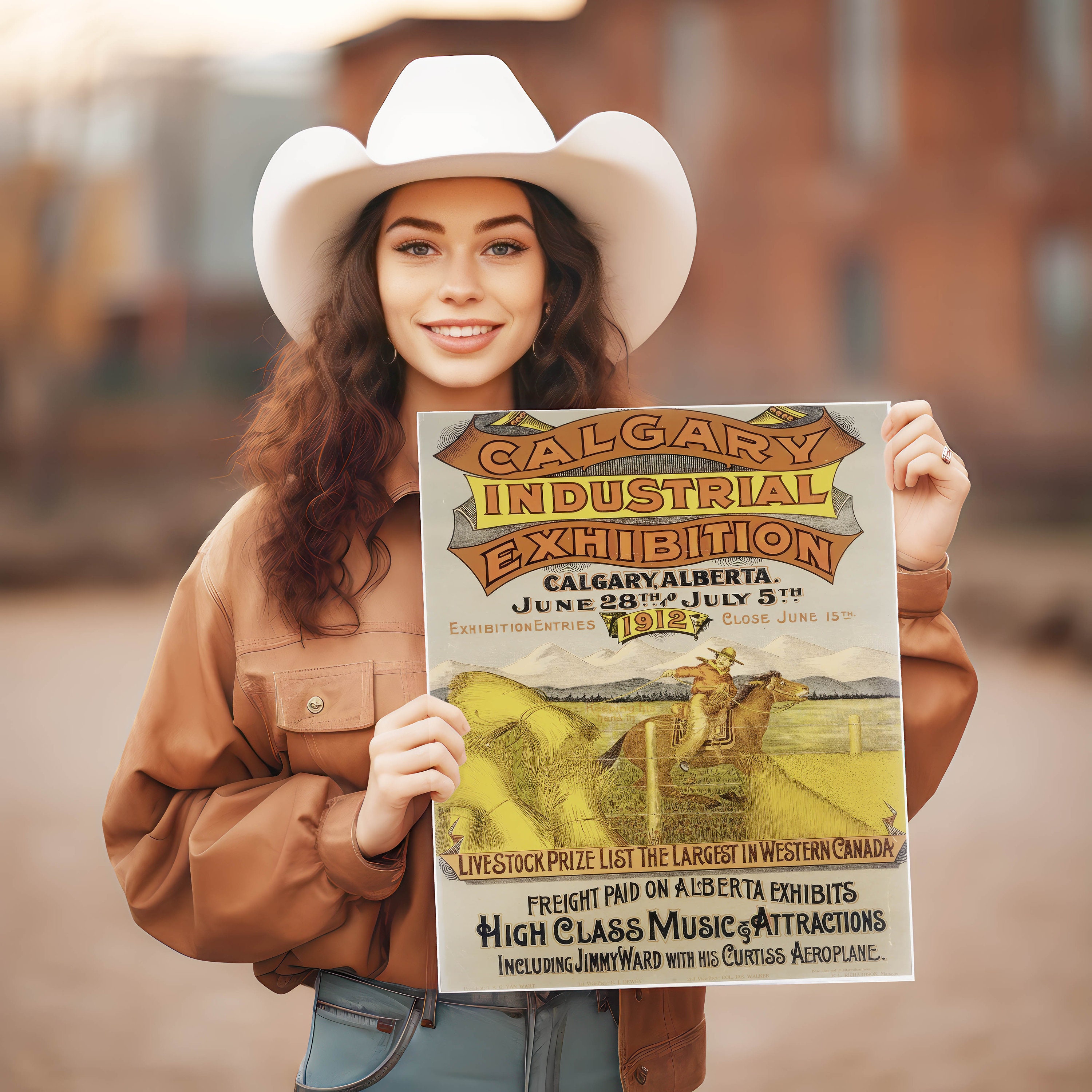 Rodeo Print Western Exhibition Poster Stampede Calgary - Etsy