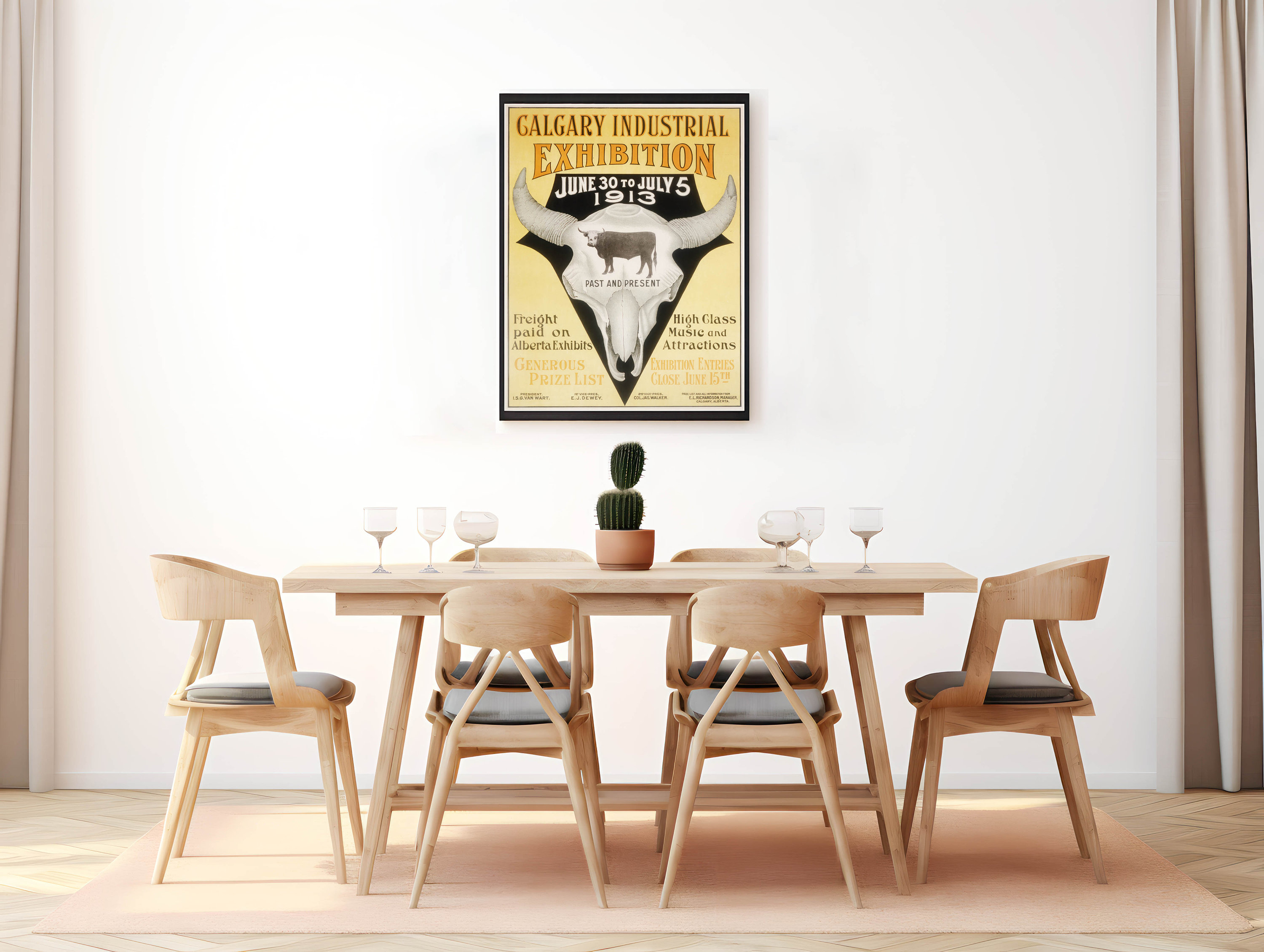 Rodeo Poster Vintage Exhibition Print Stampede Calgary Original 1913 - Etsy