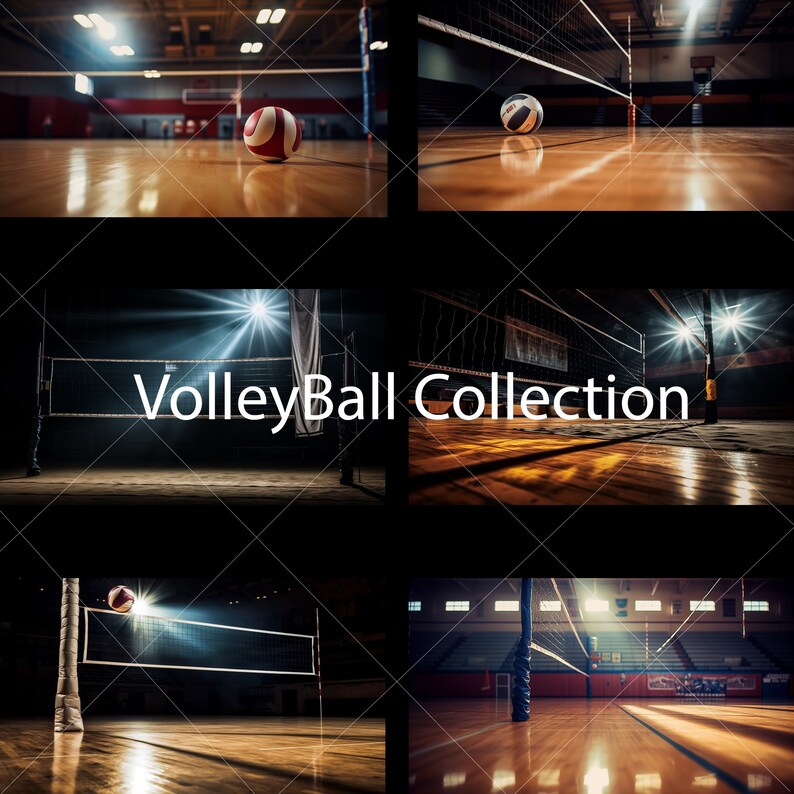 6 Volleyball Digital Background, Volleyball, Sports Composites ...