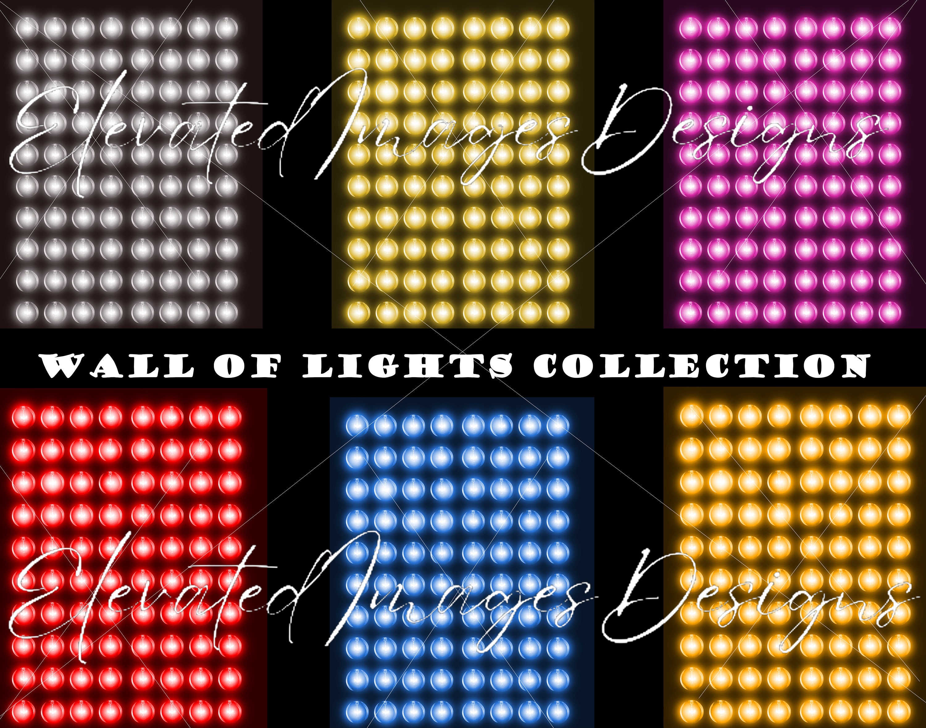 Wall of Lights, Sports Lighting Template, Sports Poster, Sports Digital ...