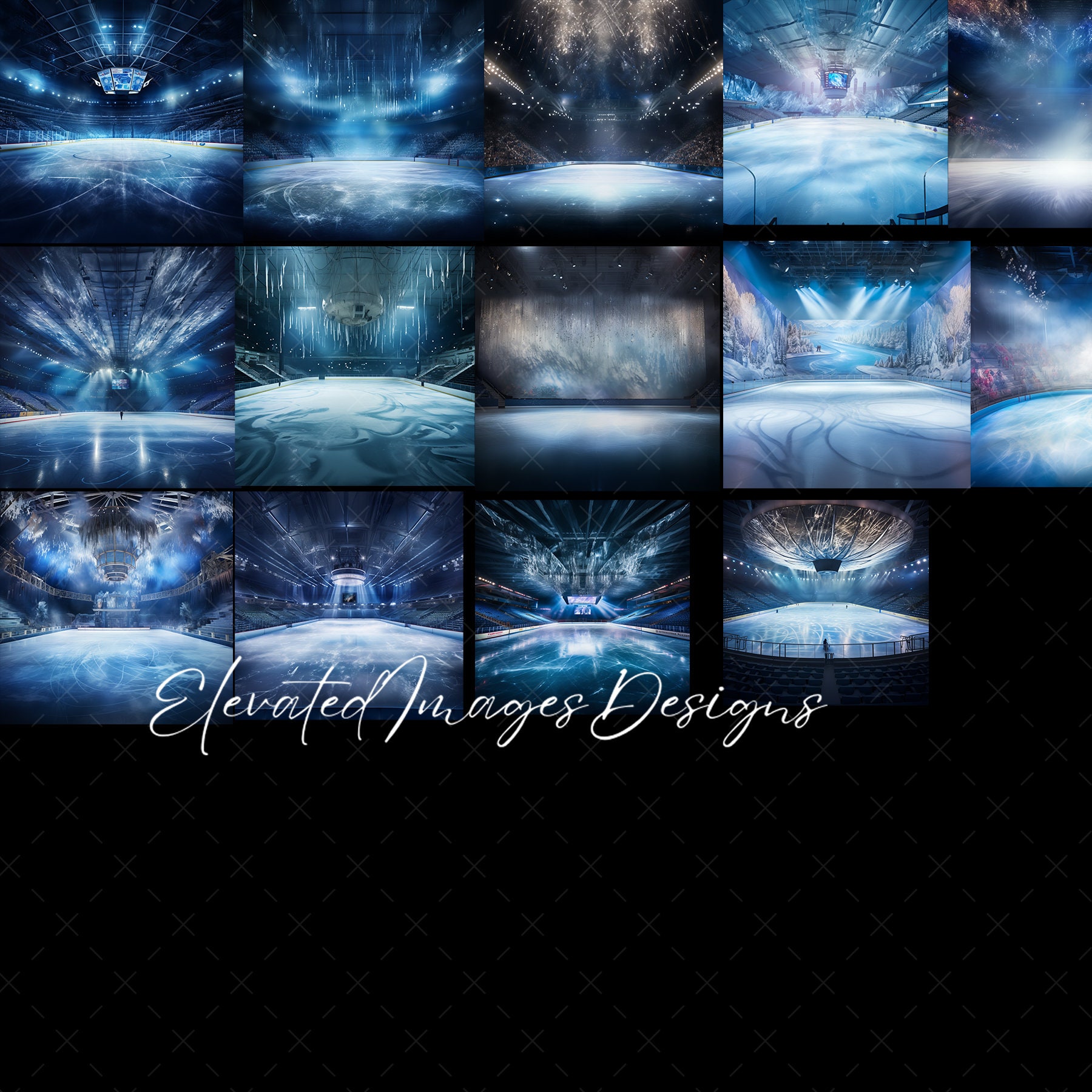 Ice Skating Rink Digital Background, Backdrop, for Photographers, Ice ...