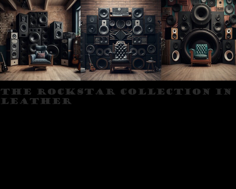9 Leather Rockstar Digital Backdrops, Digital Backgrounds, Senior ...