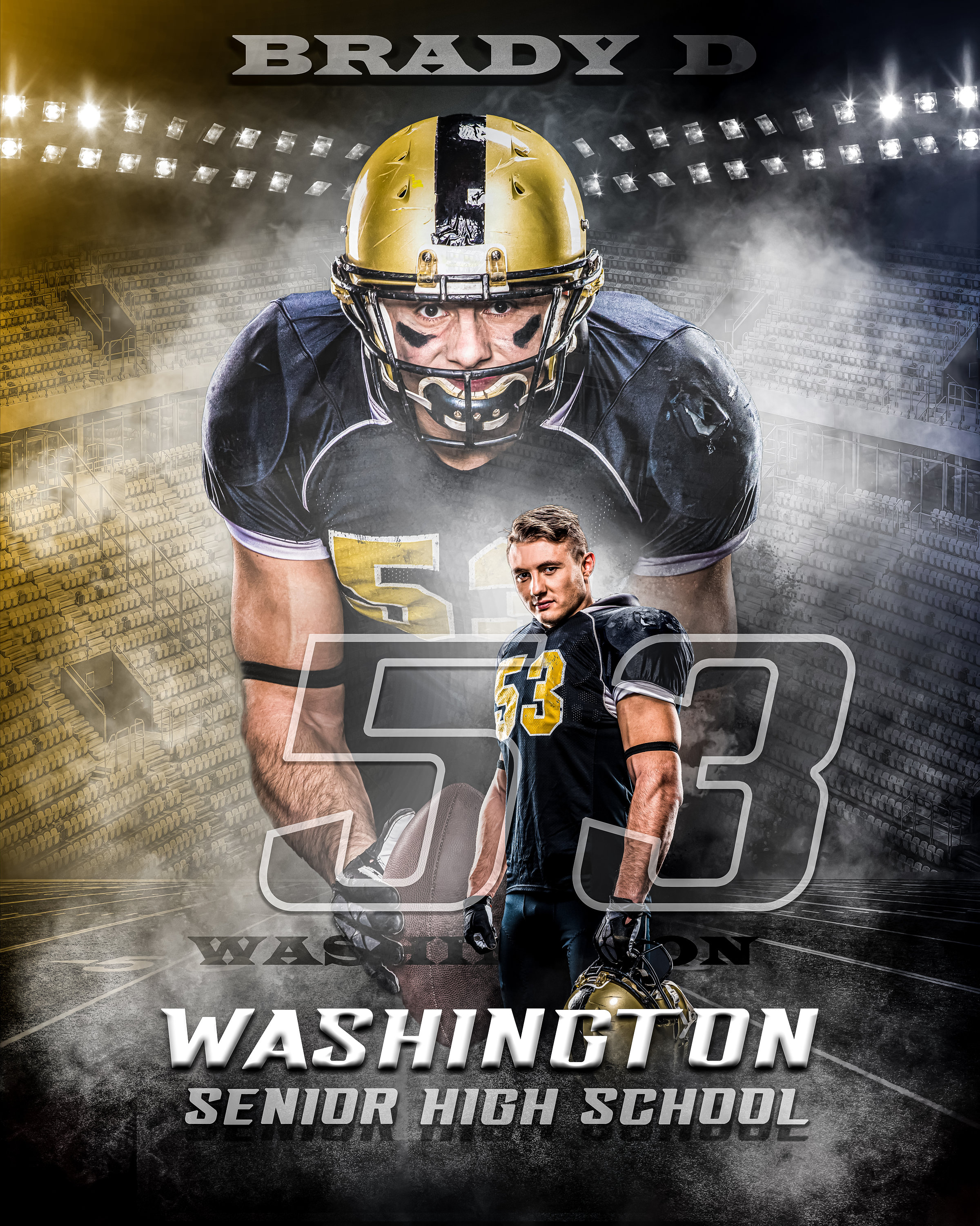 Football Sports Composite, Sports Composite, Sports Poster, Photoshop ...